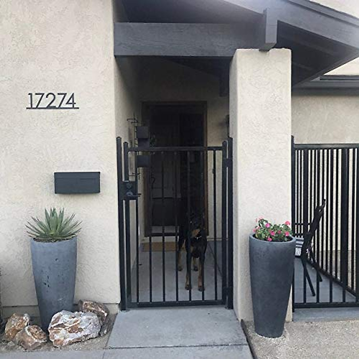 Vsons Modern Design Mailbox, Aluminum Black Powder Coated, Wall-Mount Mailbox Vsons Design Louis B