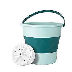 Foldable Mini Washing Machine, Portable Washing Machine for Apartment, Mini Laundry Small Handheld Turbine Washer for Underwear Socks Baby Clothes Automatic Clothes Washer Tub for Camping RV Travel
