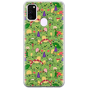 Cavka Phone Case Compatible with Samsung Galaxy A73 A72 5G A71 A54 A52 A42 A34 A32 A14 A11 TPU Bumper Froggies Adorable Shockproof Silicone Clear Durable Froggy Transparent Green Cute Kawaii Frogs