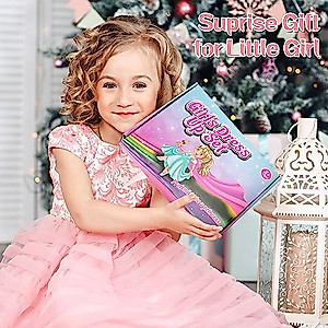 EFOSHM 9PCS Princess Dress Up Clothes for Little Girls Princess Cape Set,Princess Dresses Halloween Costume Accessories Cosplay Cloak With Jewelry Tiara Crown Skirt for 3-8 Year Old Girl Holiday Gift