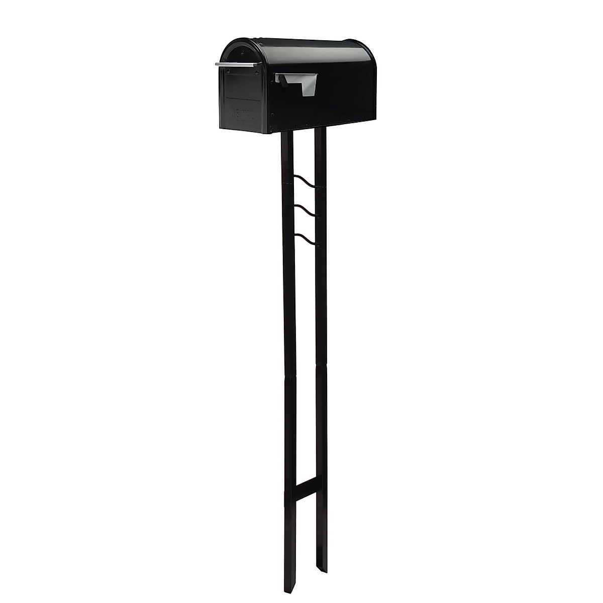Architectural Mailboxes Franklin Galvanized Steel Mailbox and Post Kit, FM11KITEC, Black, Medium Capacity