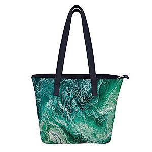 Whirlpools of The Maelstrom Women's Tote Bag PU Leather Shoulder Bag Handbags Purse For Work Shopping Travel