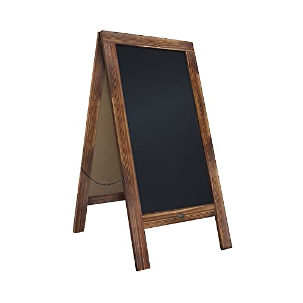 HBCY Creations 40" x 20" Rustic Brown Solid Pine Wood A-Frame Magnetic Chalk Board Sign, Menu Chalkboard, Framed Chalkboard, Outdoor Sign, Standing Chalkboard, Sandwich Board