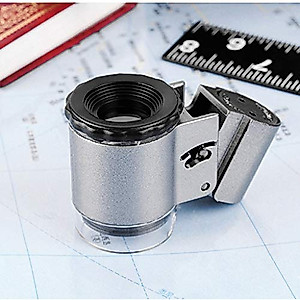 TFIIEXFL Magnifier，Mini Portable Microscope with Light Zoom Pocket Size Handheld Microscopes for Jewelers Eye