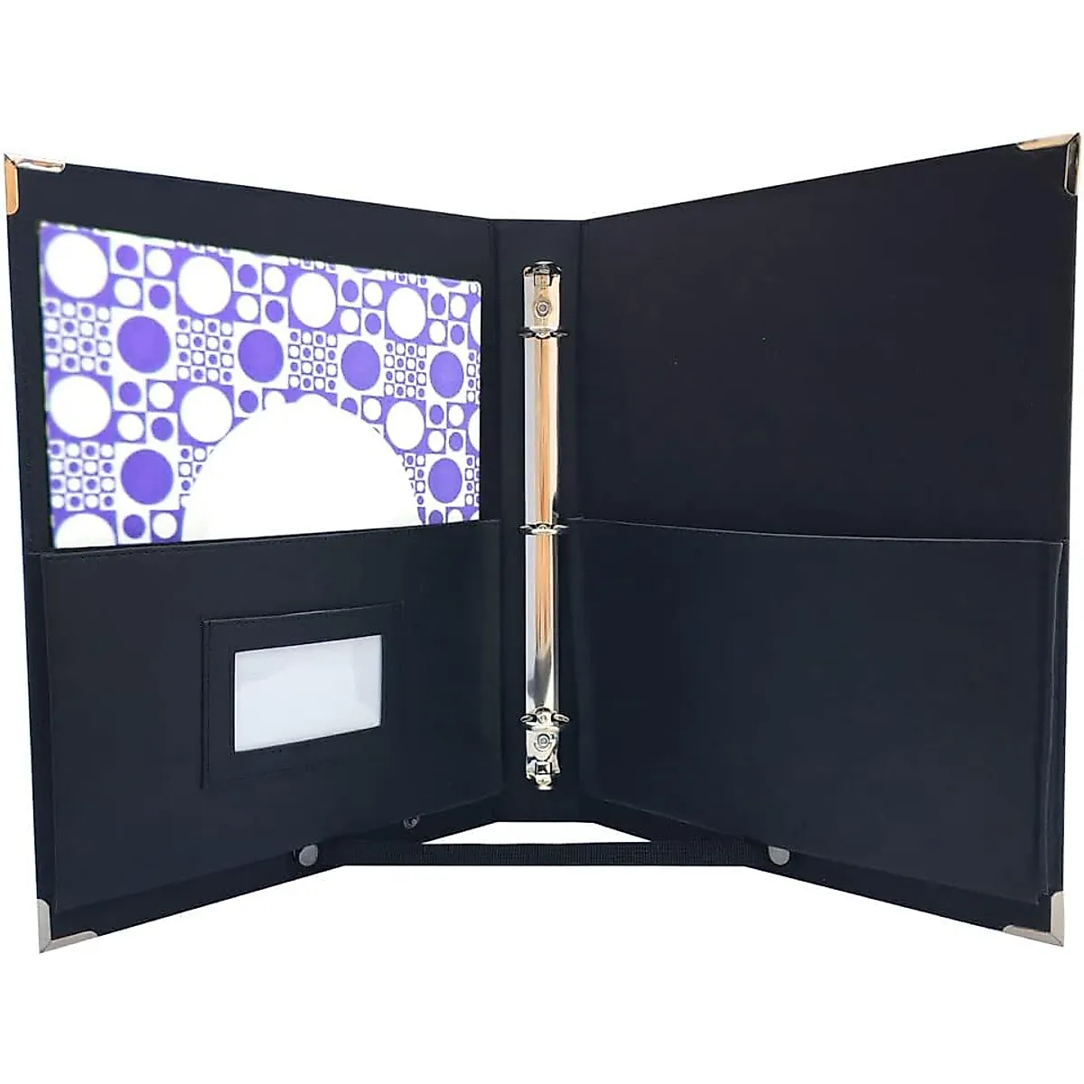 MSP Large Music Sheet Piano Folder 10" x 13.5" with Handle and 3 Rings Binder Large (220-Black) (Music Folder with Handle & Strap)