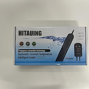 HiTauing Aquarium Heater, 500W Fish Tank Heater with LED Digital Display & 5 Safety Protection, Submersible Aquarium Heater with 2 Suction Cup and 8.2Ft Cord for 75-120 Gallon Fish Tank.