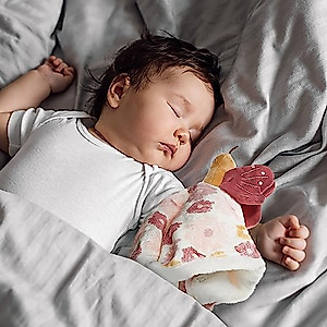 DREAMGRO Soft Baby Lovey Security Blanket - 12x12x4 Inch Unisex Lovie Baby Gifts for Newborn Boys and Girls Baby Snuggle Toy Baby (Butterfly)