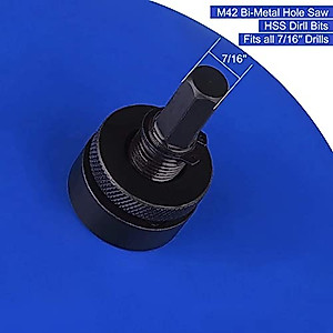 LANIAKEA 3-1/8-Inch Bi-Metal Hole Saw 79MM M42 Annular Hole Cutter HSS Variable Tooth Pitch Holesaw Set with Arbor Blue for Home DIYer