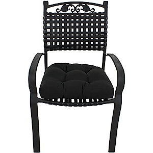 College Covers Everything Comfy Indoor/Outdoor Seat Patio D Cushion, 1 Count (Pack of 1), Black