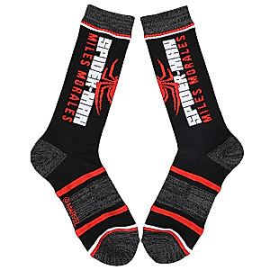 Miles Morales Spiderman Marvel Comic Book 3-Pack Mens Crew Socks