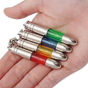 SWEETHOMEDECO 4 Packs Car Static Human Body Static Eliminator Discharger, Silver Tone High Voltage Anti-Static Keychain ESD Tool Sets, Charger 1811