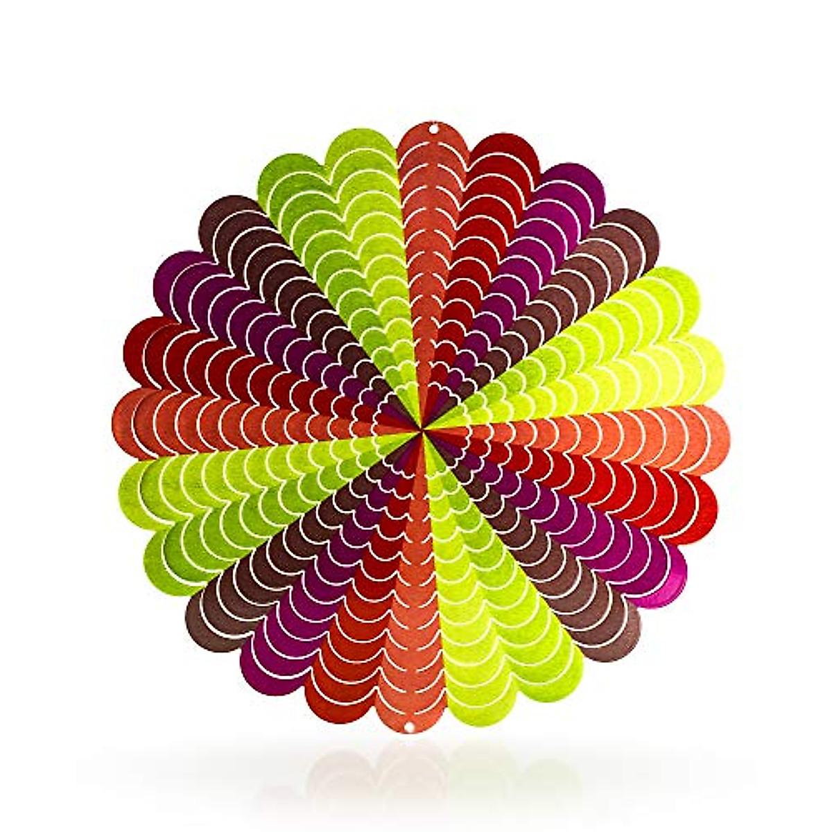 Dawhud Direct Rainbow Spiral Kinetic Wind Spinner for Yard and Garden Wind Spinner Outdoor Metal Large Hanging Rainbow Decor 3D Garden Art Wind Sculpture Spinners Kinetic Art Lawn Ornaments