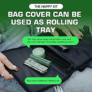 Happy Kit - Travel Pouch Kit with Accessories, Water Resistant Money Bag with Combination Lock, Portable Storage Bag Organizer (Black)