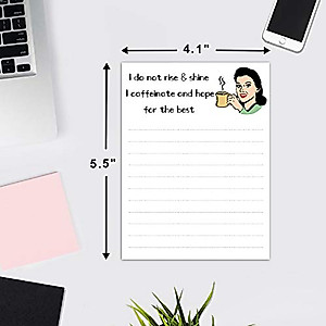 FANCY LAND Funny Novelty Memo Pads Funny Notepads for Office Gift for Coworkers 4 Pack