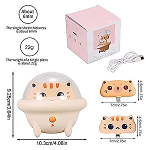 HRNAKDFKL Portable Charger - Cute Power Bank Emergency Charging 2 Pack 800mAh USB C iOS Power Bank with LED Night Light External Battery Pack Charger Compatible with iPhone & Type C (USB C & iOS)