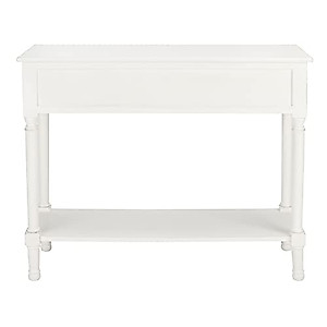 Safavieh Home Collection Allura Distressed White 2-Drawer Bottom Shelf Console Table