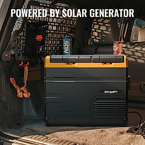 BougeRV 12 Volt Car Refrigerator Dual Zone, Portable Freezer Fridge APP Control, ED45(45L) Compressor Freezer Fridge 12V/24V DC 110~240V AC, for Truck Van RV Camper SUV Boat Travel Camping