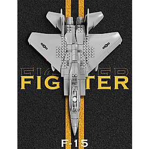 SEMKY Military F-15 Eagle Fighter Jet Air Force Building Block Set (262 Pieces) Toys Gifts for Military Fans and Kid