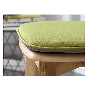 U Shaped Chair Cushion Cover with Ties for Dining Chair Pad Set of 4 Linen Thick Non Slip Seat Cushion for Kitchen Living Room Office Chair Decor Machine Washable 17"x 16" (Orange, 4)