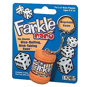 Farkle Nano Keychain -- Classic Dice-Rolling Risk-Taking Game -- Travel Sized -- for Ages 8+