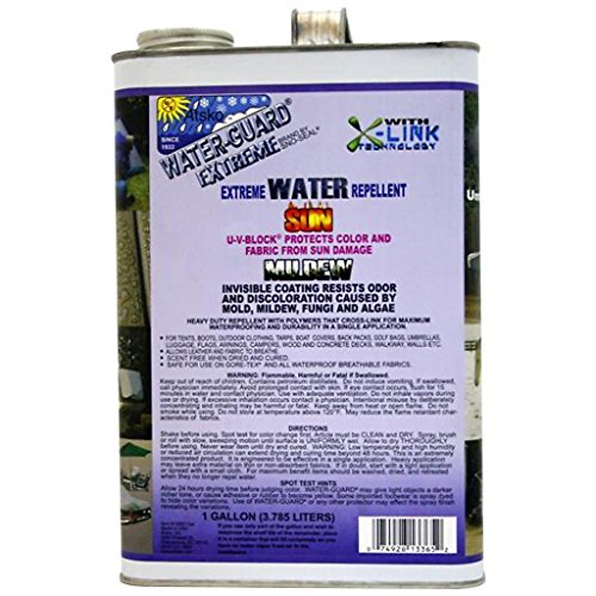 Atsko Sno-Seal Water-Guard Extreme Repellent, 1-Gallon