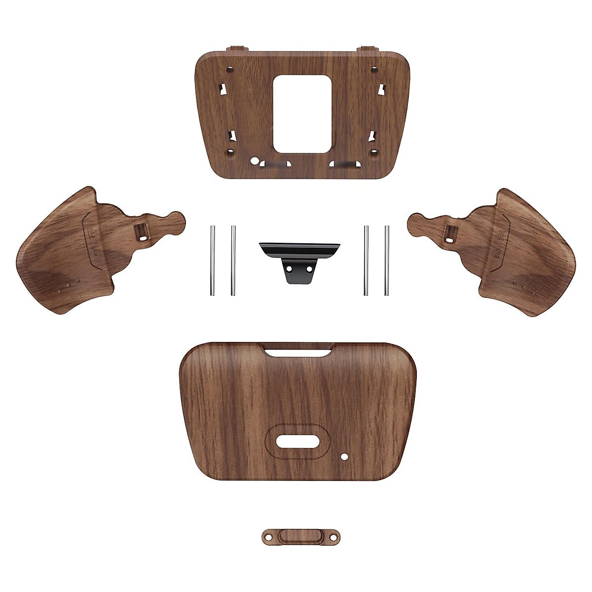 Wood Grain Replacement Redesigned K1 K2 Back Button Housing Shell for PS5 Controller eXtremerate Rise Remap Kit - Controller & Rise Remap Board NOT Included