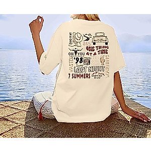 Cow Skull Shirts for Women Western Graphic T Shirts Oversized Country Music Shirt Rodeo Cowboy Graphic Tee