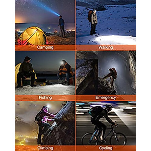 Victoper 2 Pack LED Headlamp, 1100 Lumen Bright Lightweight Head Lamp with 4 Mode, IPX5 Waterproof Head Light with Red Light for Running Fishing Hiking Camping, Outdoor Head Flashlight for Adults Kids