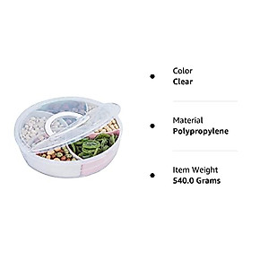 Handheld Dried Fruit Tray with lid, Sealed Box with lid, Snack Box, Candy Box, Food Storage Box, Divided Fruit Tray