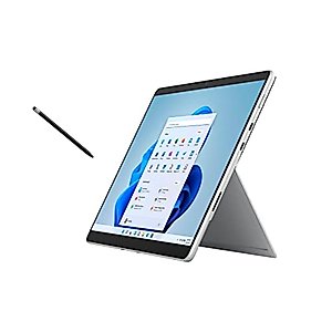 Microsoft Surface Pro X 13" Wi-Fi Tablet SQ1 8GB RAM 256GB SSD Platinum SQ1 Processor - Laptop, Tablet, or Studio Mode SQ1 Adreno 685 GPU - Windows 11 Home on AR