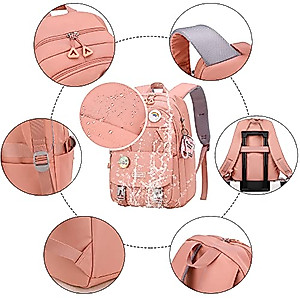 Makukke School Backpack for Women, Laptop Backpack 15.6 Inch College School Bag Anti Theft Travel Daypack Bookbag for Girls,Black