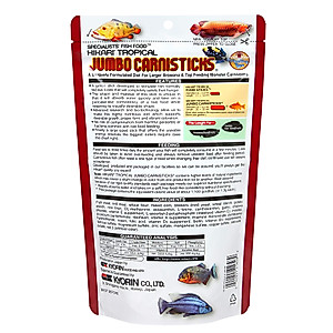 Hikari Tropical Jumbo Carnisticks Fish Food, 6.37 oz (182g)
