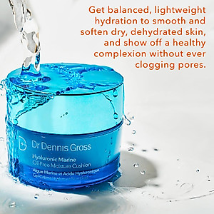 Dr Dennis Gross Hyaluronic Marine™ Oil-Free Moisture Cushion: for Dull, Dehydrated or Dry Skin, 2 fl oz