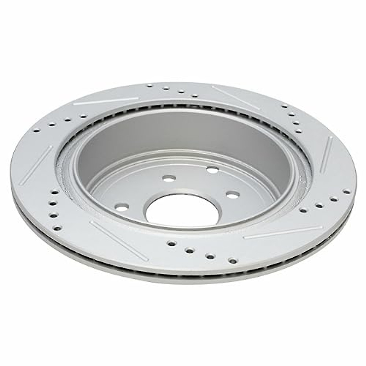 kanbun 2pcs Disc Brake Rotor Set Rear Left Driver and Right Passenger Side Coated Cast Iron Performance Drilled and Slotted 2882970058