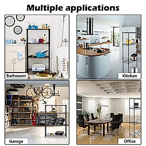 XCVBDE 4-Tier Storage Shelves 36''x14''x54'' Height Adjustable Garage Storage Shelves Heavy Duty Pantry Shelving Metal Utility Shelves Wire Rack for Home Kitchen Laundry Room Organization（Black）