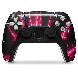 WraptorSkinz Skin Wrap compatible with Sony PS5 DualSense Controller Lightning Pink (CONTROLLER NOT INCLUDED)