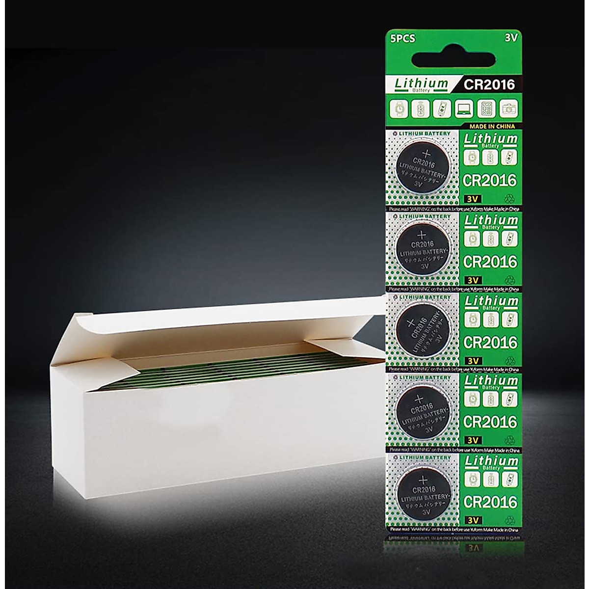 Cotchear 5pcs/Pack CR2016 Coin Battery CR2016 3V Lithium Cell Battery DL2016 ECR2016 LM2016 BR2016 CR 2016 Button Batteries for Watch Toy