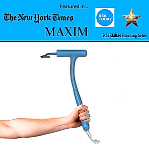 Razorba Back Shaver for Men - Razor Extension Handle. Ergonomic Manscape Yeti Stick. Leg & Back Shavers for Men & Women. Men's Back Hair Remover Wand. DIY Body Groomer Free Disposable Shaver Included