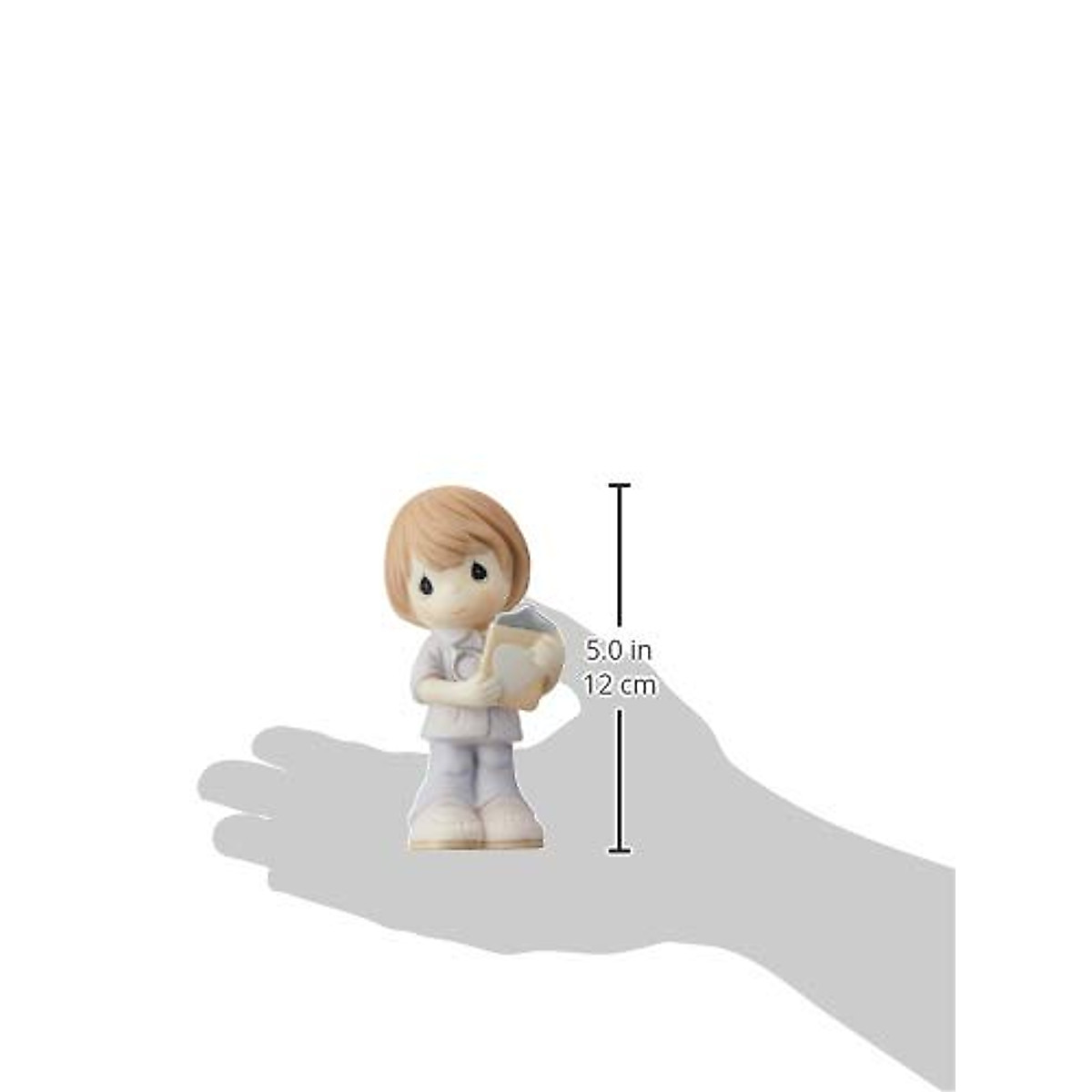 Precious Moments, Heart Of Gold, Bisque Porcelain Figurine, 143030 , Gray