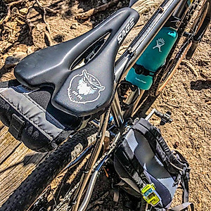 Sage Beccus Bike Saddle | Titanium Rails Bicycle Comfort Cushion Seat | Mountain Road Bikes Padded Cycling Seats | Men and Women Exercise Performance Cycle Accessories (143mm)