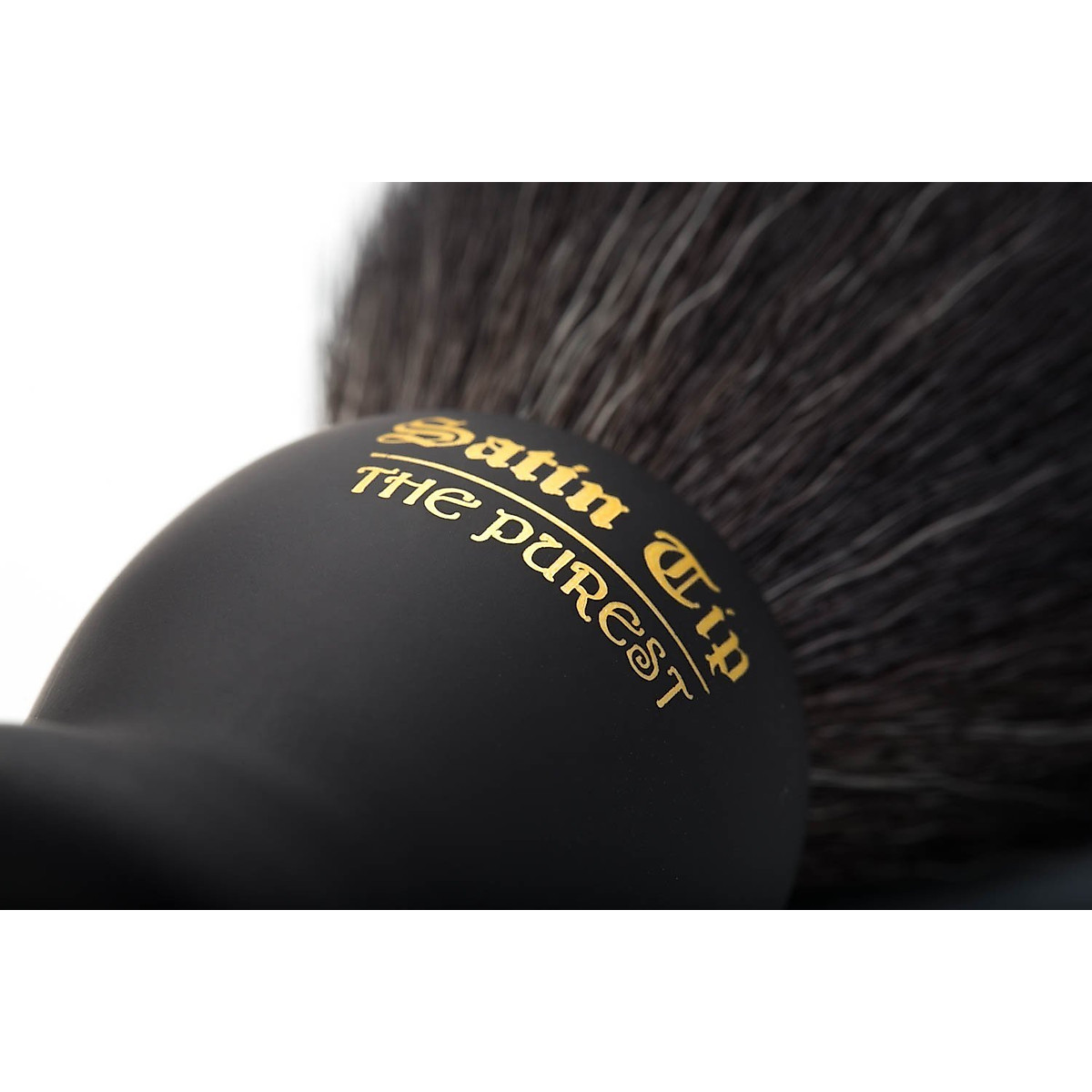 Satin Tip – The Purest, Shave Brush (Synthetic, Black, Soft Touch, Case)