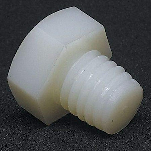 1/2"-13 x 3/4" Nylon UNC (Coarse) Hex Head Cap Screws, 5 pk.