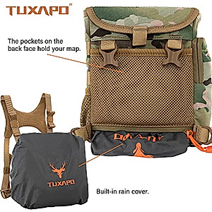 Tuxapo Binocular Harness Chest Pack with Rangefinder Pouch Bino Case for Hunting Hiking Shooting