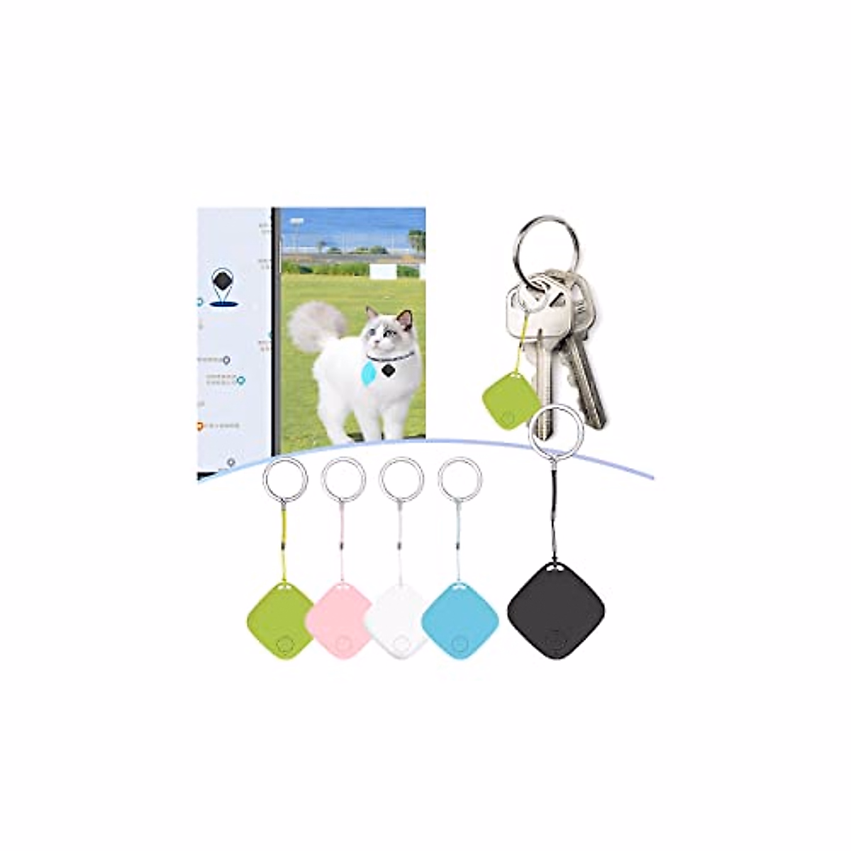 Portable Tracking Bluetooth 5.0 Mobile Key Tracking Smart AntiLost Device Pet AntiLost Device Portable Selfie Locator