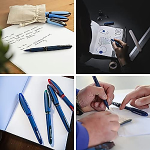 Schneider One Business Rollerball Pen, 0.6 mm Ultra-Smooth Tip, Blue Barrel, Blue Ink, Box of 10 Pens (183003)