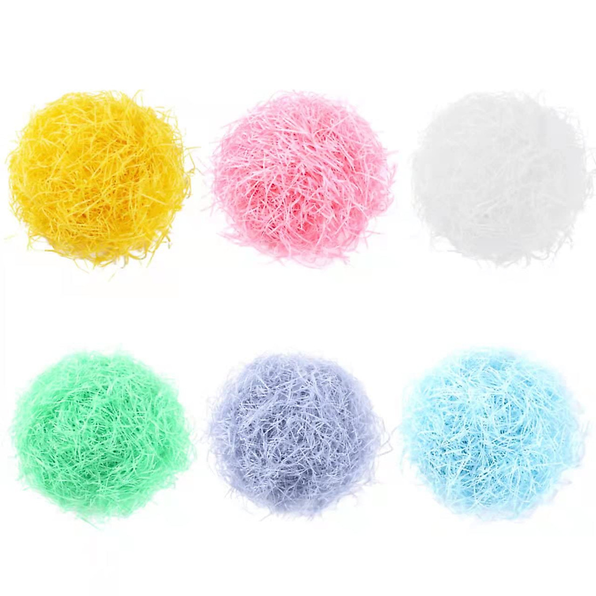 FUSHENMU Easter Grass Craft Shredded Tissue Raffia Paper Grass Shred Paper for Easter Basket Filler Gift Wrapping Supply