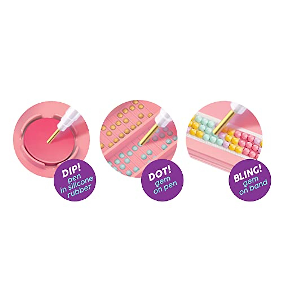 Blingle Bands DIY Gem Friendship Bracelet, 5 Band On The Go Starter Pod in 6 Piece CDU - Arts & Craft Activity for Ages 7 and Up