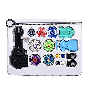 Poveyan Bey Battle Blade Metal Fusion Starter Set with 4D Launcher Grip Burst Battle Set Packed.