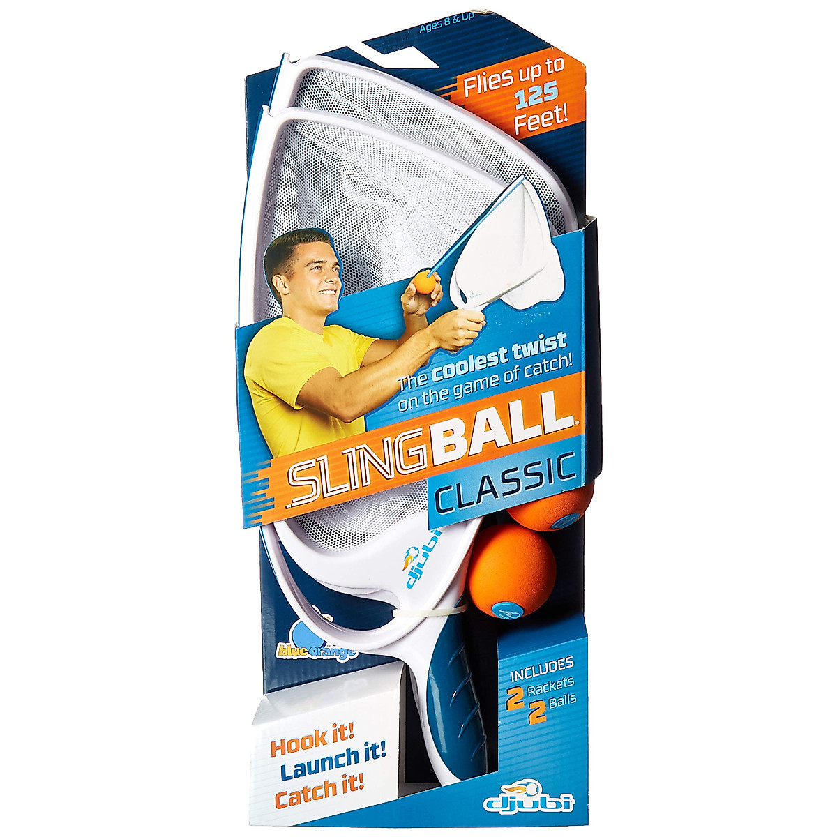 Djubi SlingBall Classic - The Ultimate Game of Catch for Kids and Adults of All Ages - Family and Outdoor Party Games for Ages 8+