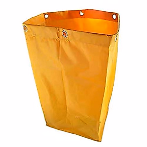 8QzJs1Tg Thicken Replacement Cleaning Cart Bag Hotel Laundry Housekeeping Rubbish Holder - Yellow